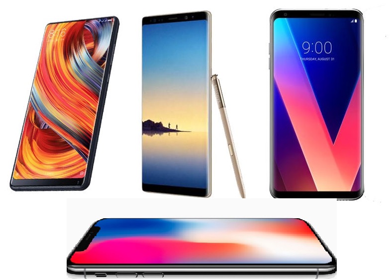 iPhone X vs Samsung Galaxy Note 8 vs LG V30 vs Xiaomi Mi Mix 2: Τα τέσσερα «καυτά» bezel-less ...